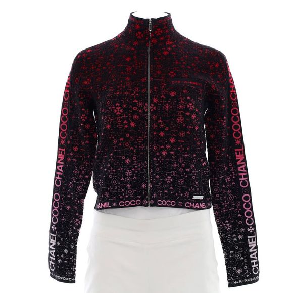 CHANEL | Jackets & Coats | Chanel Womens Coco Neige Zip Knit Cardigan ...